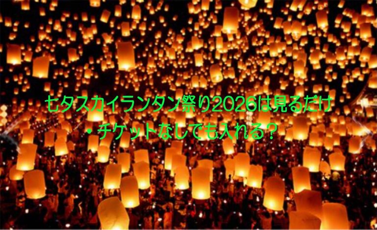 七夕スカイランタン祭り2026は見るだけ・チケットなしでも入れる？ | Fujii Life Jounal